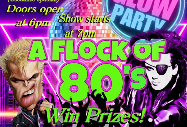 Spanish Ballroom - A Flock of 80’s [80s Glow Party Theme Night ...